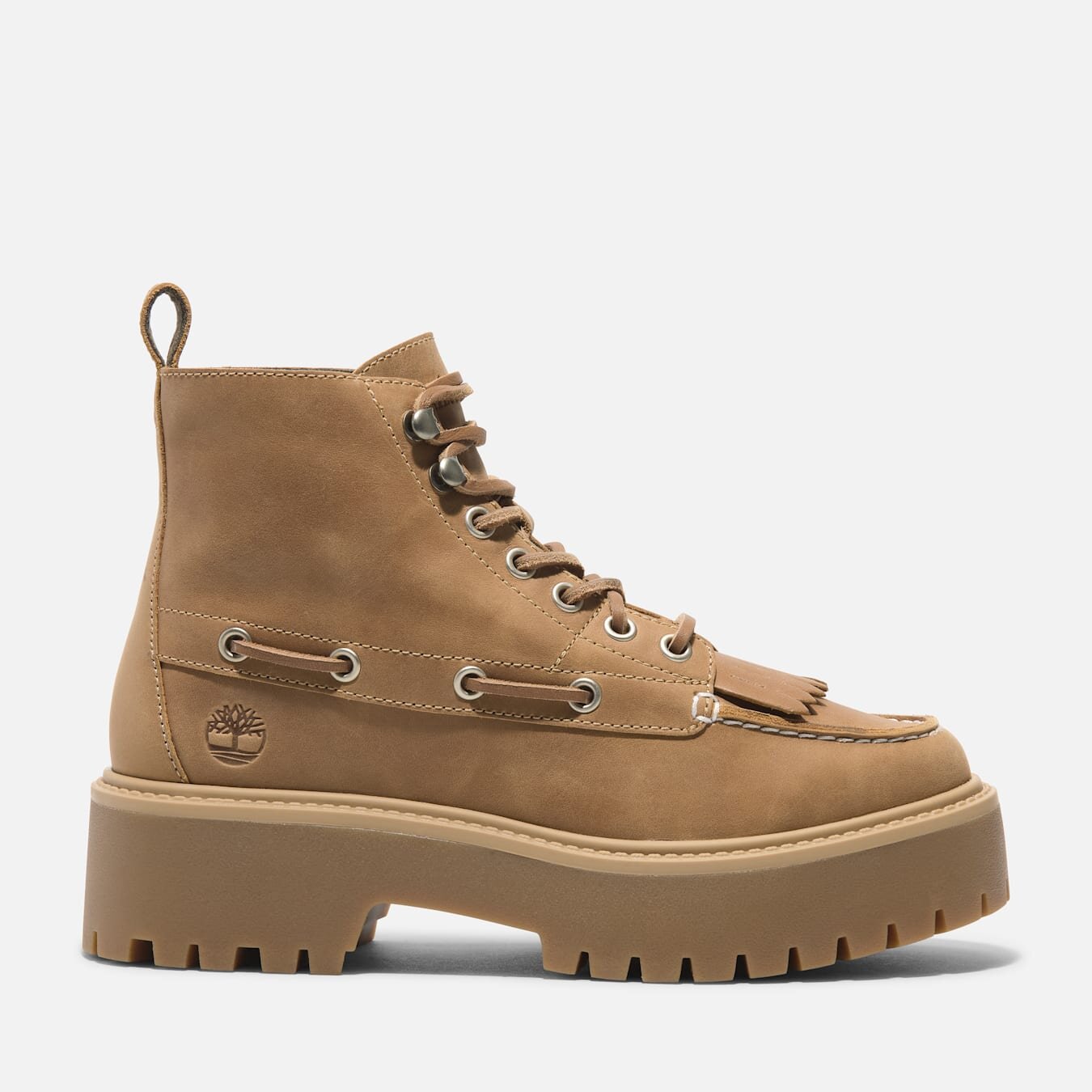 Kadın Stone Street 7 Eye Sarı Bot - Wheat Full Grain - Timberland